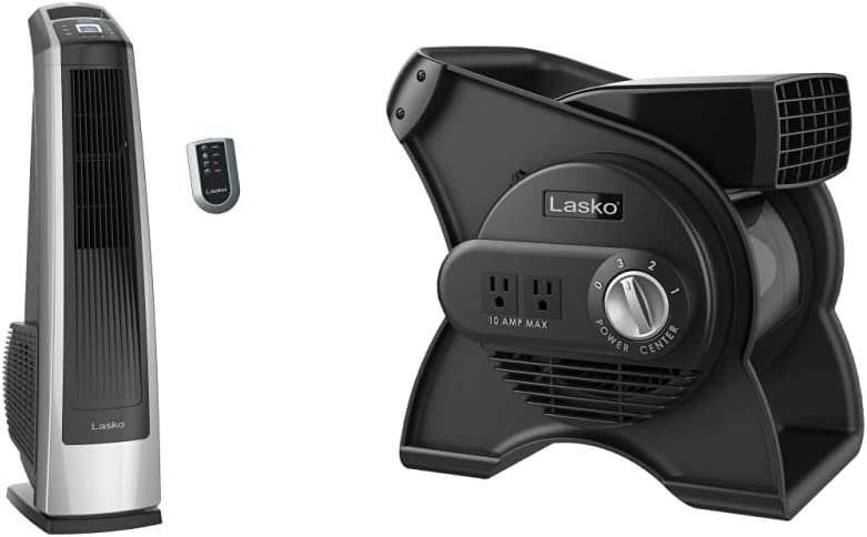 Oscillating High Velocity Tower Fan (U35115) And High Velocity Pivoting ...