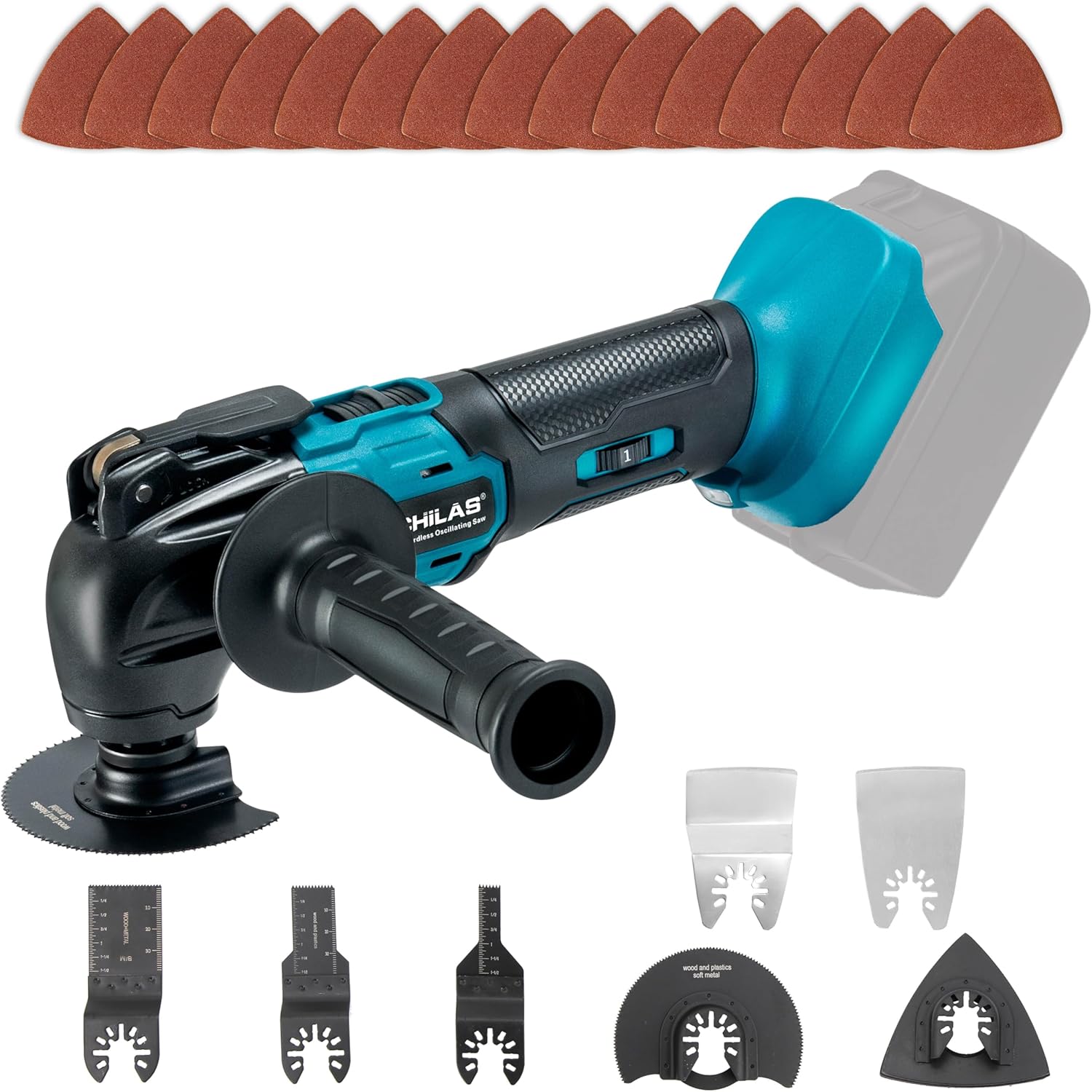Oscillating Multi Tool for Makita 18V Battery, Brushless Motor 6 Speed ...
