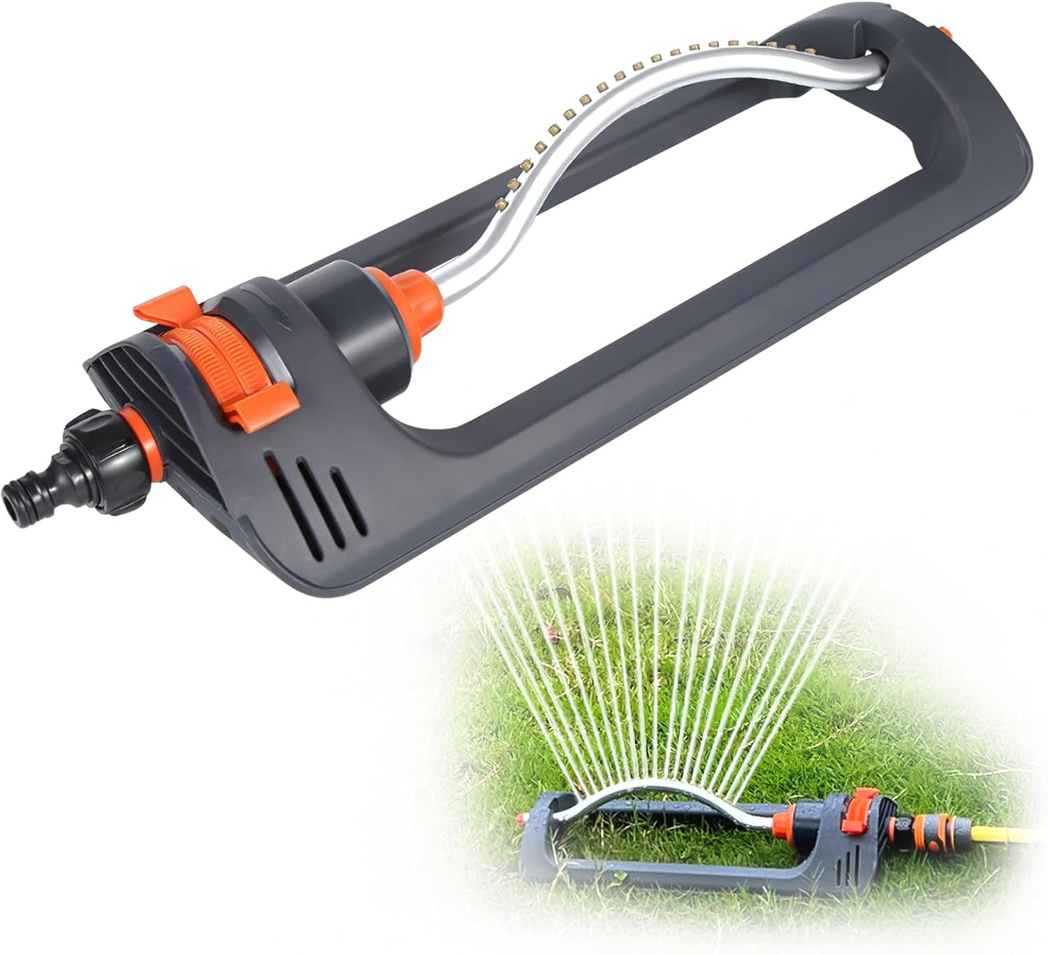 Oscillating Sprinkler with Turbo-driven Motor, Wide Watering Range for ...