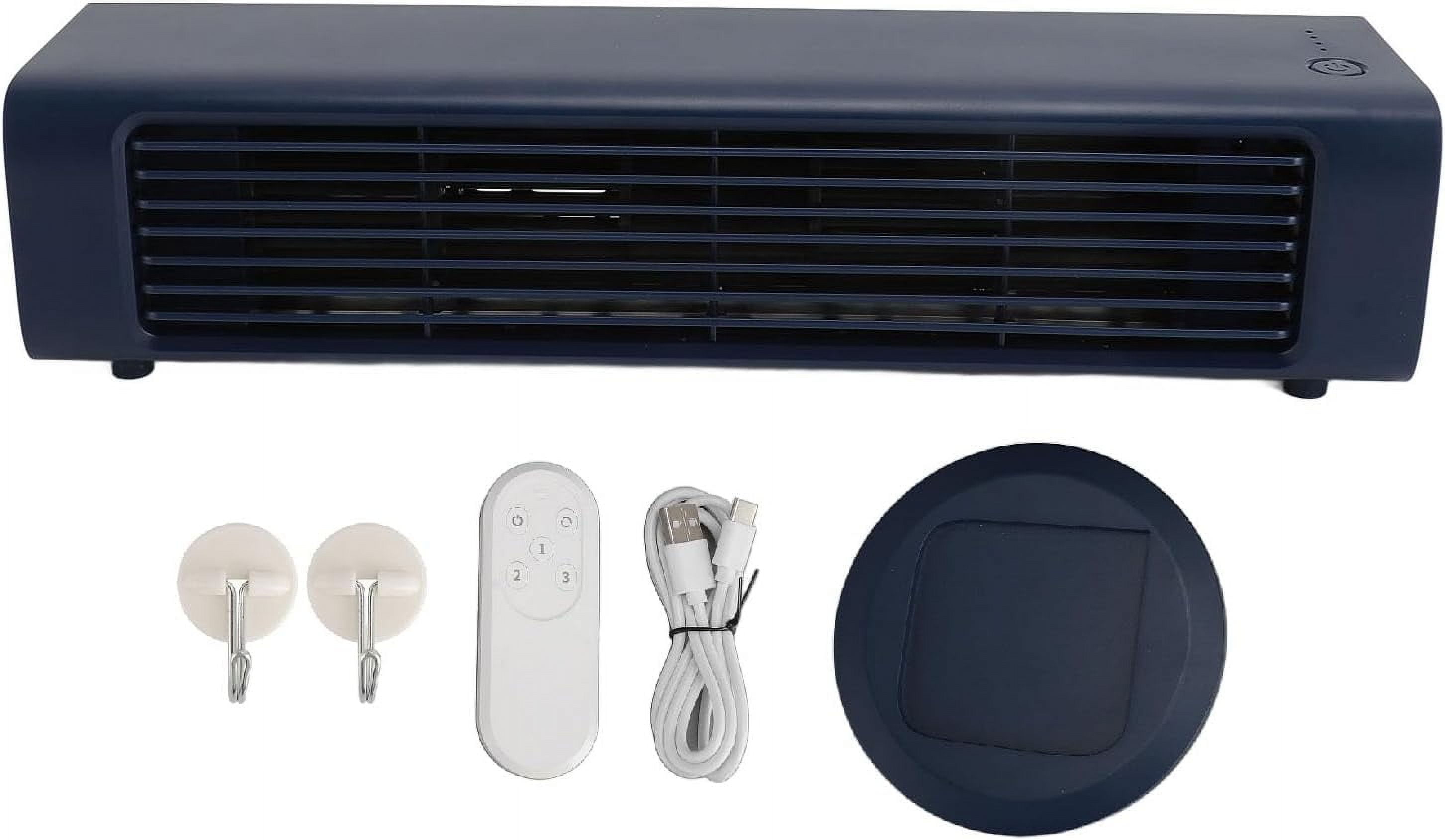 Oscillating Table Fan 3 Speed Bladeless USB Rechargeable Silent ...