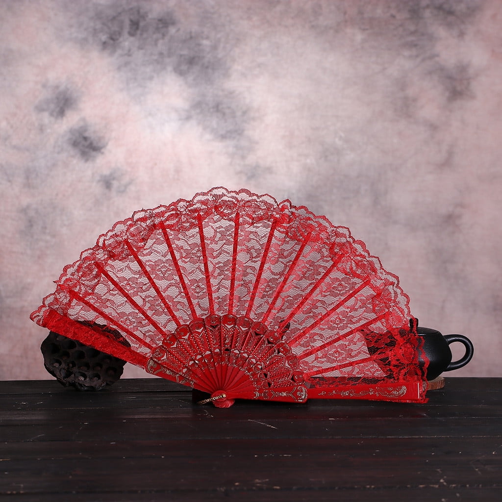 Oscillating Table Fan Retro Treadmill Fan with Plug Lace Fan Hand Party ...