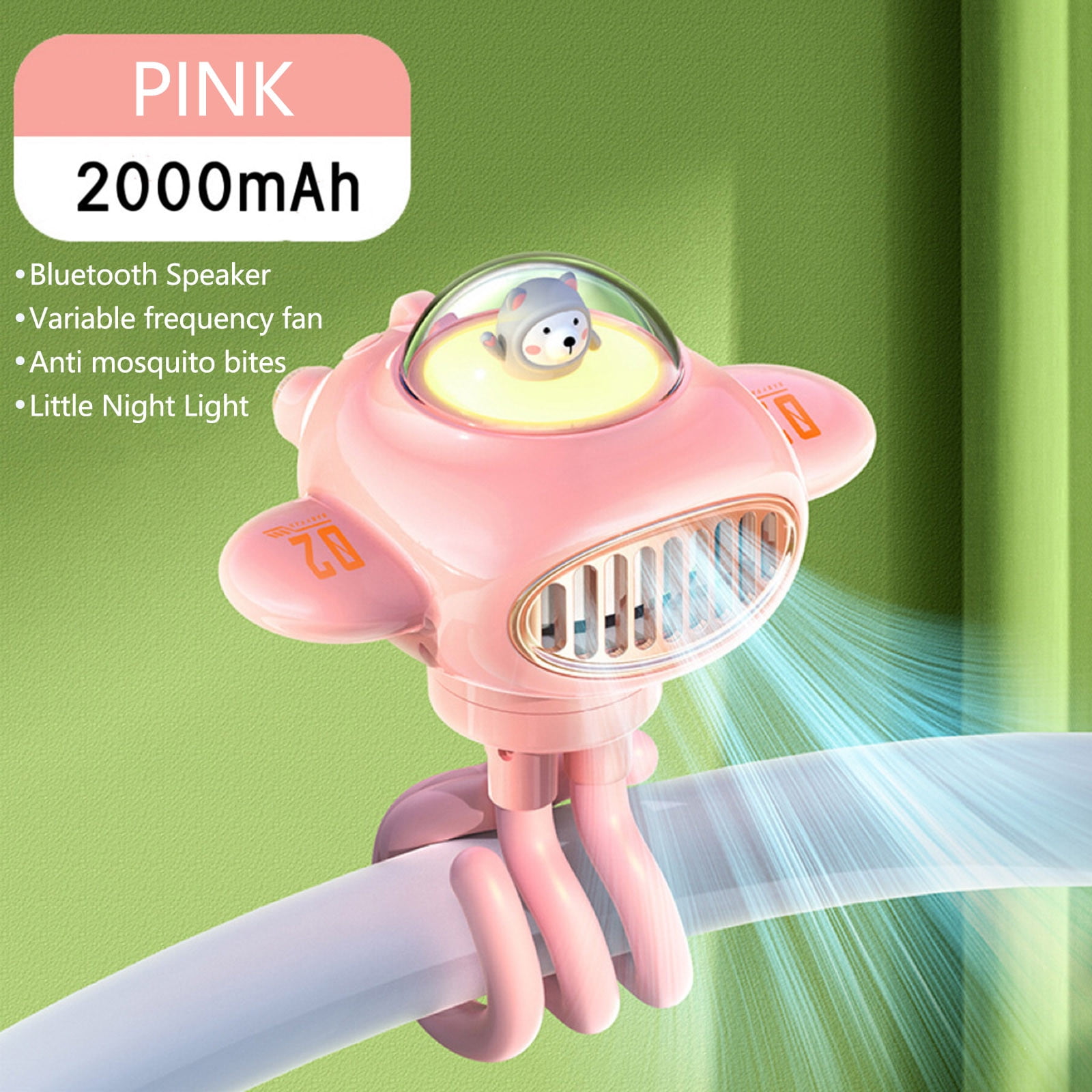 Oscillating Table Fan Qnjujn Cute Pet Fan Baby Stroller Mosquito ...