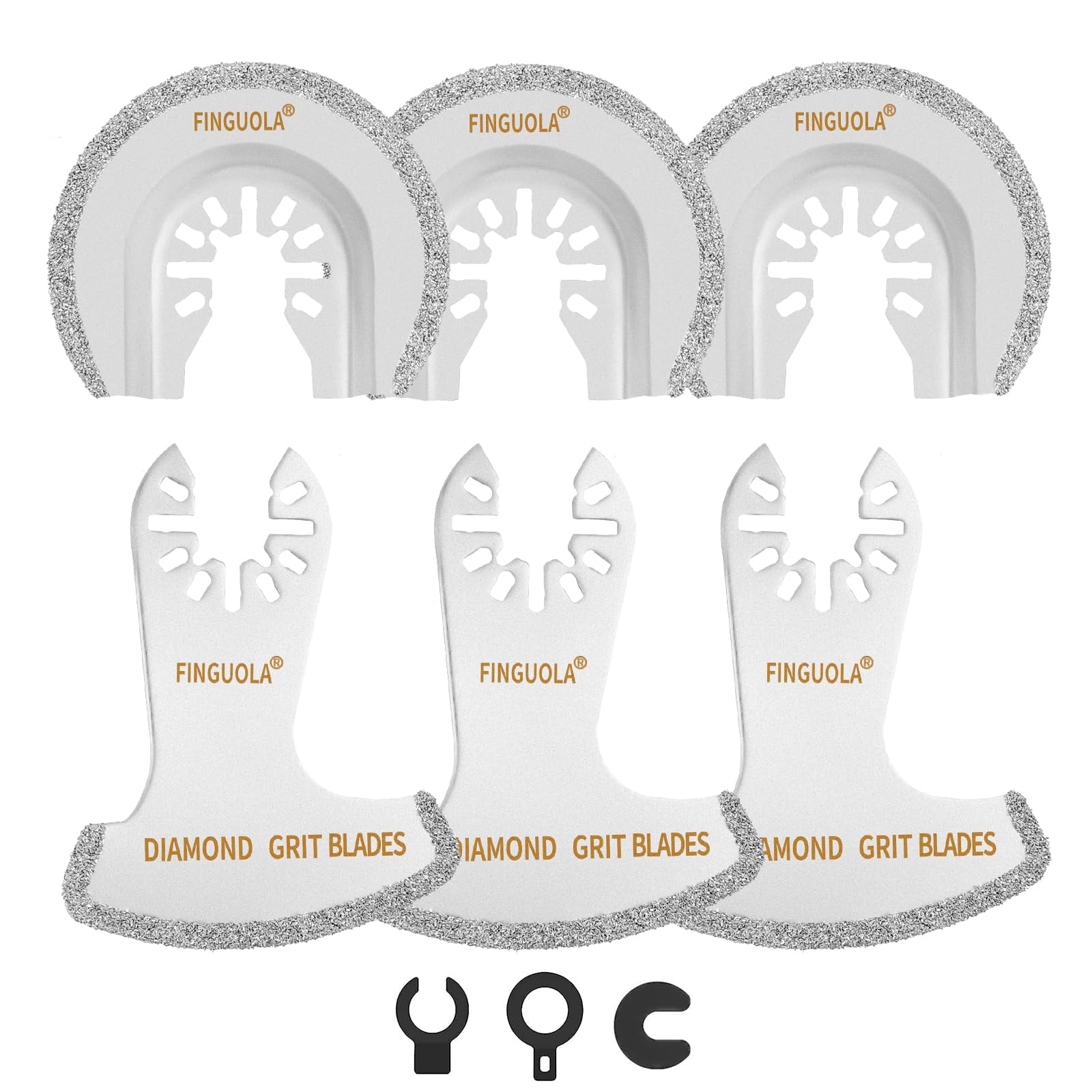 Oscillating Tool Blades, 6Pcs Diamond Carbide Multi Tool Blades for ...