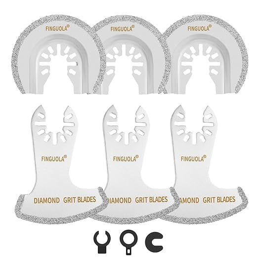 Oscillating Tool Blades, 6Pcs Diamond Carbide Multi Tool Blades for ...