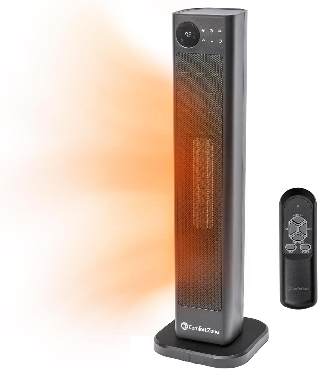 Oscillating Tower Space Heater with Remote Control for Indoor Use, 30 ...