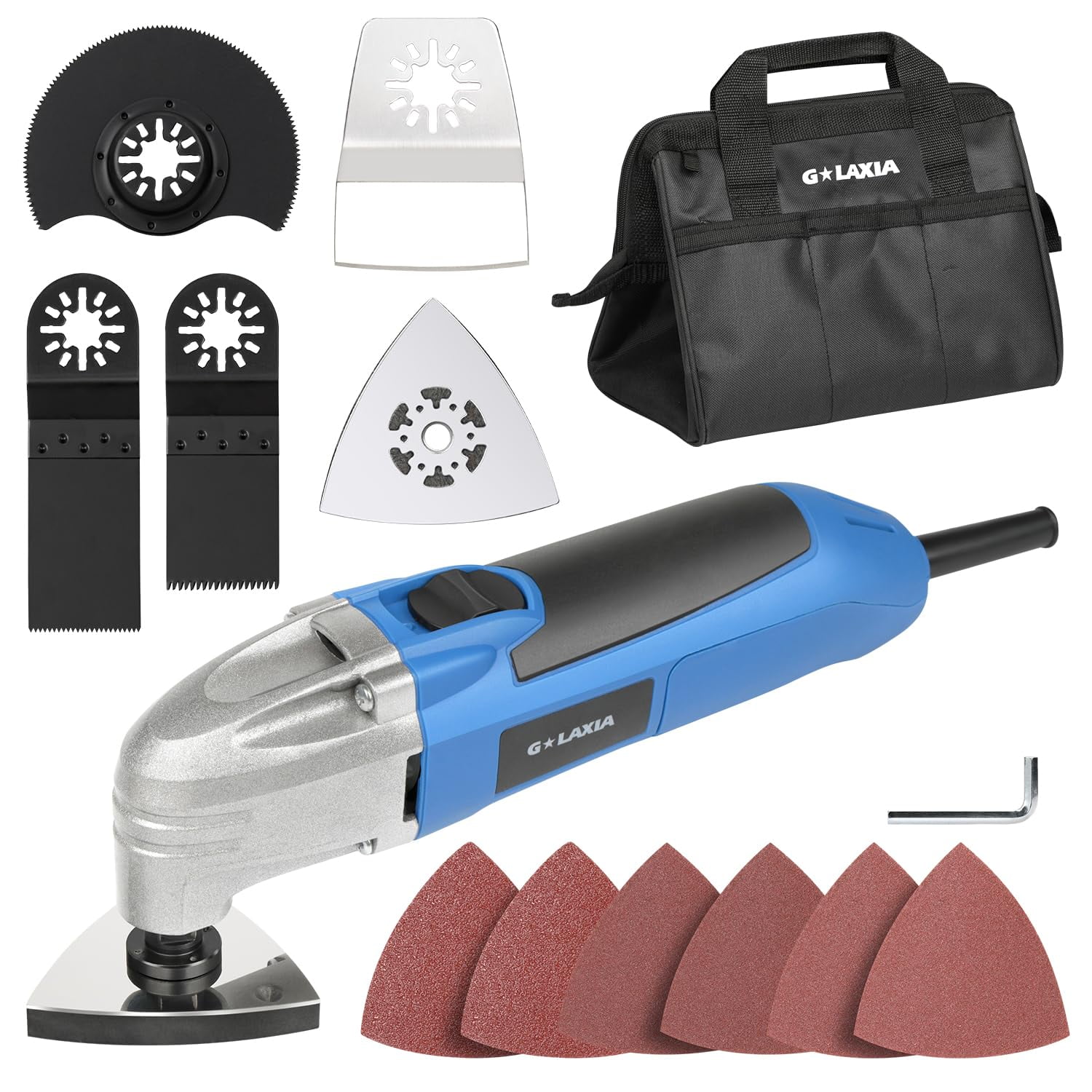 Oscillating tool, 1.6 oscillating multi-tool, comes with tool bag, 3 ...