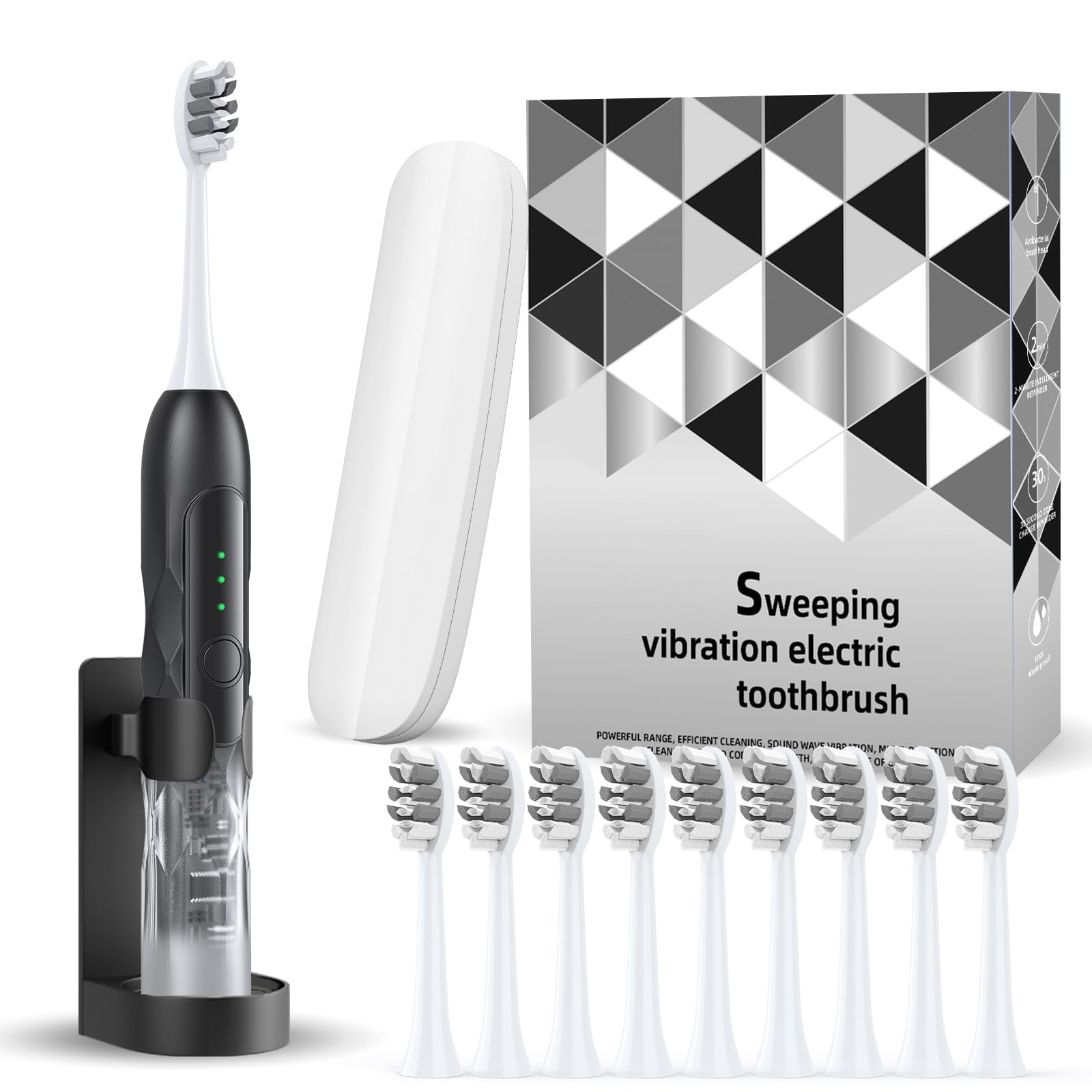 Oscillation&Vibration Sonic Electric Toothbrush for Adults with 10 ...
