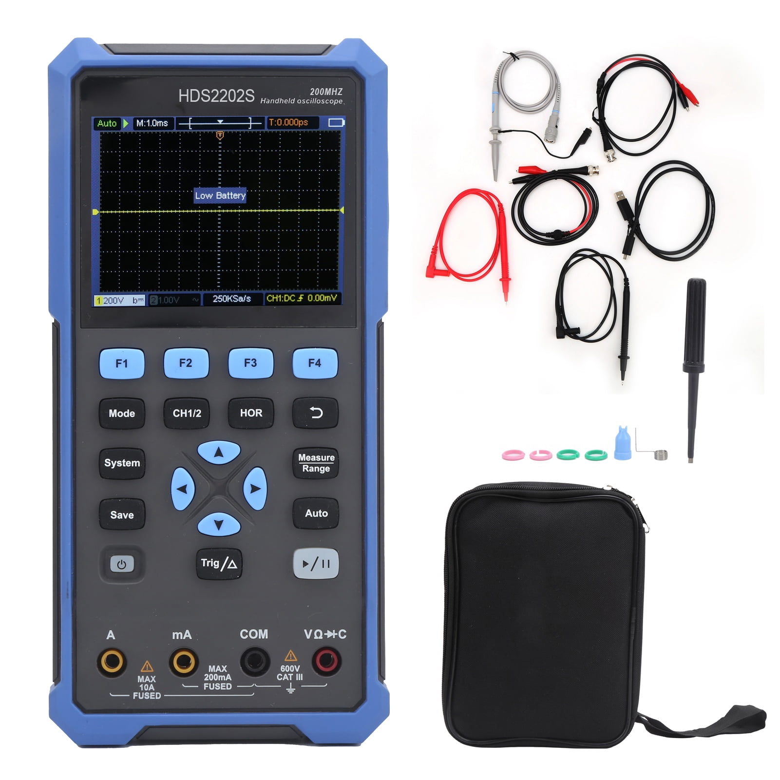 Oscilloscope Multimeter 200MHz Bandwidth 2 in 1 Oscilloscope and ...