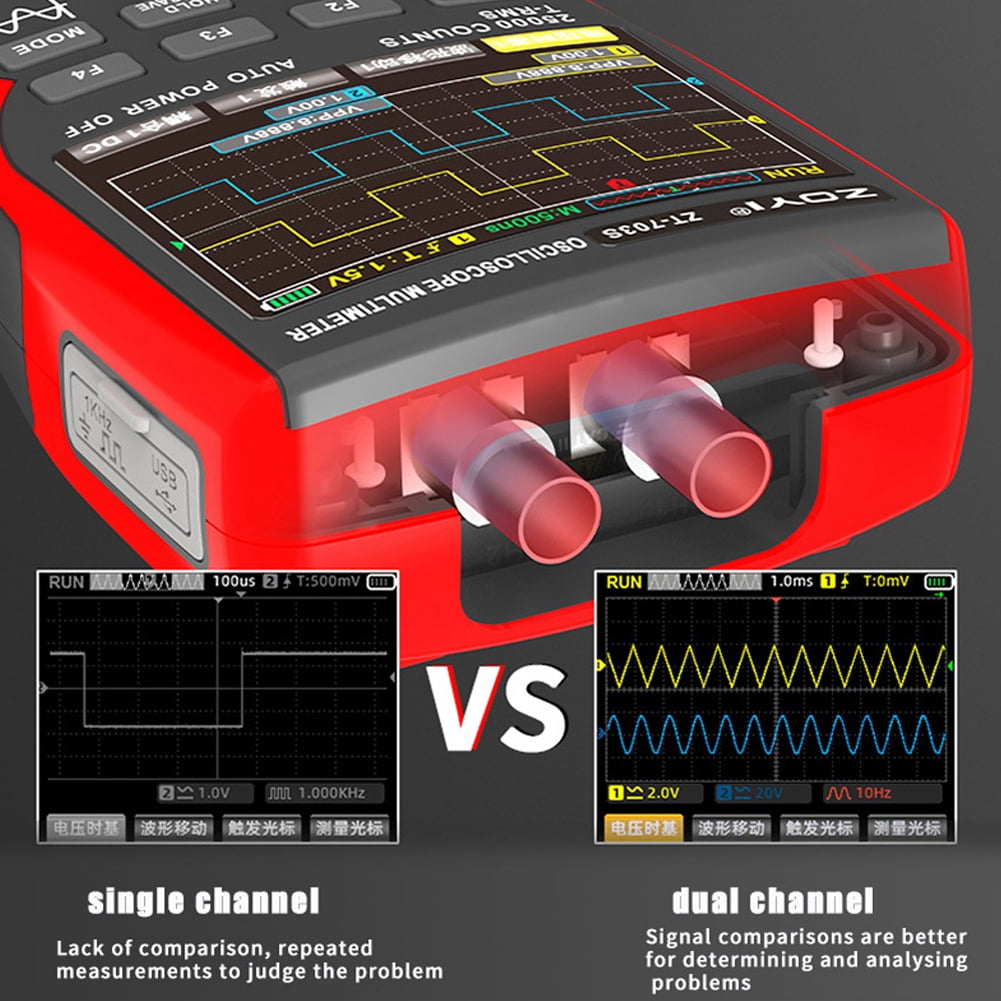 Oscilloscope,Rate Pc Data Dual Siuke Handheld 3.5 Inch 50mhz 280ms Dual ...