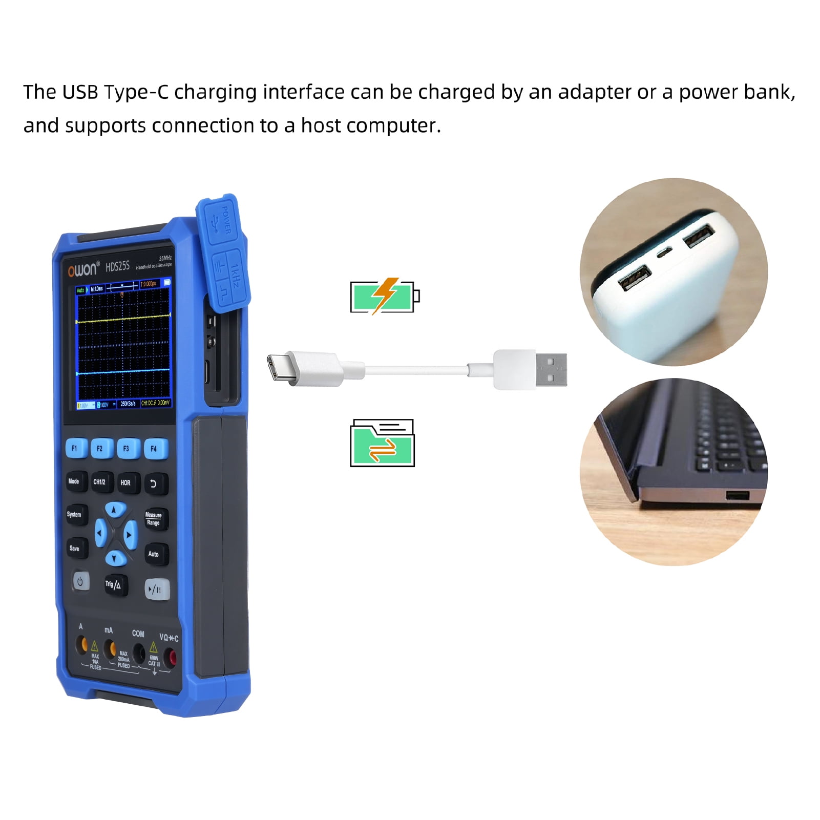 Oscilloscope,Resistance Diode Tester 3in1 Channel) 125msa/s(dual ...
