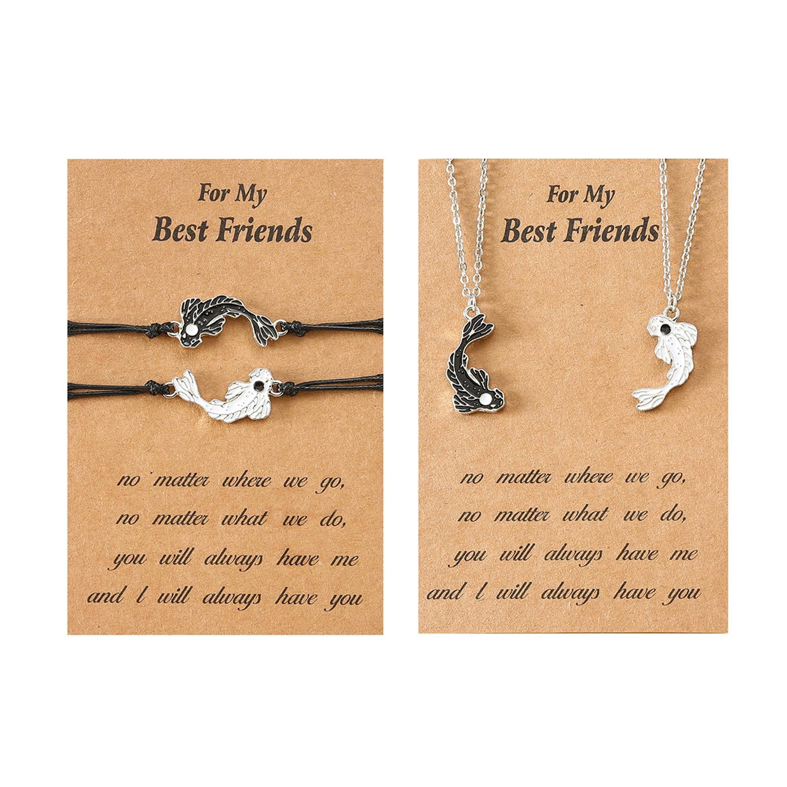 Osdhezcn 1/2Pcs Dainty Bracelet Necklace Set Yin Yang Bracelet Tai for ...