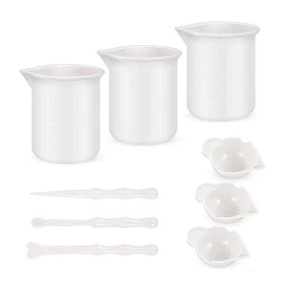 Osdhezcn 1 Set Reusable Mixing Nonstick Measuring Cups Silicone Stir ...