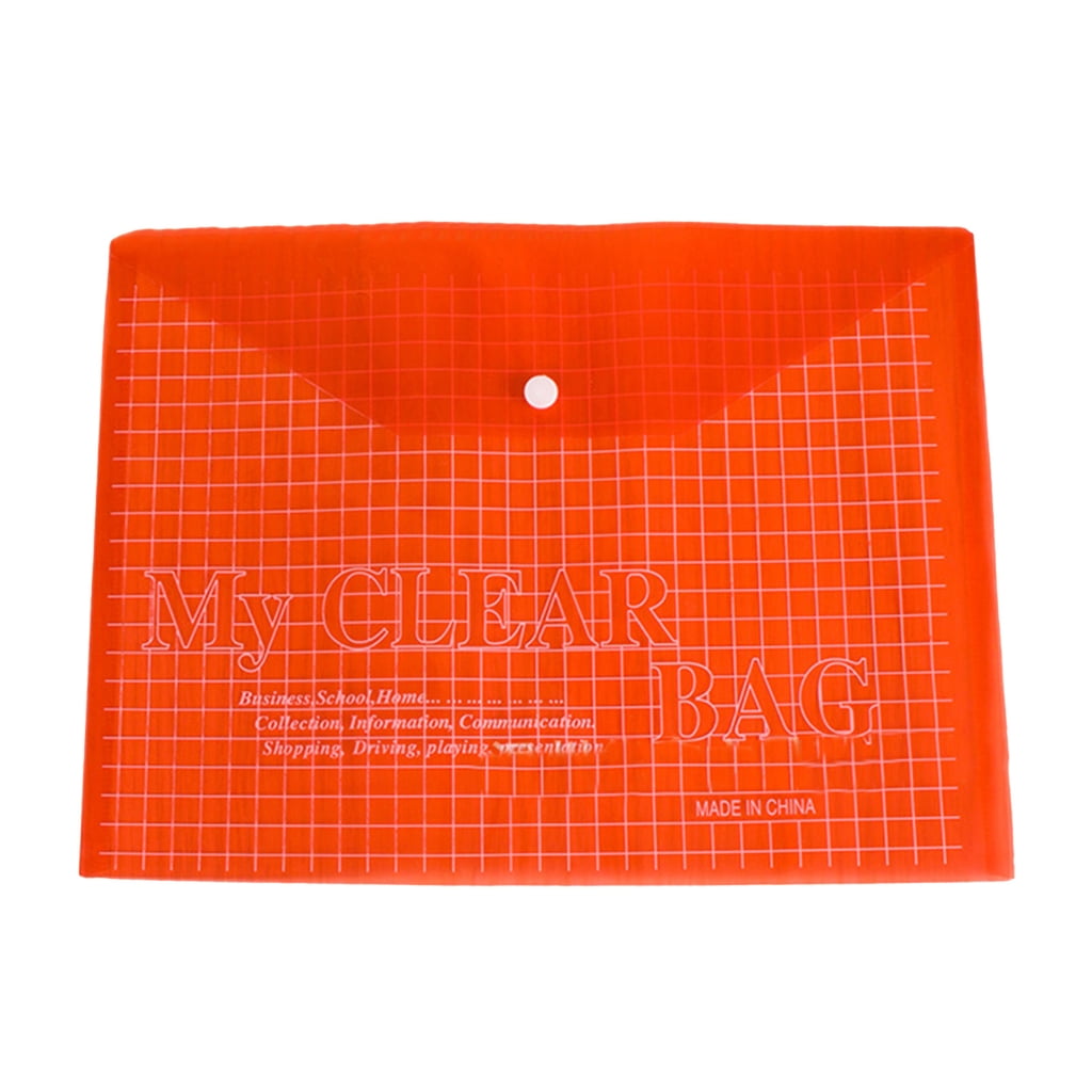 Osdhezcn 10 Pcs/Set Transparent File Bags A4-Size File Folders Clear ...