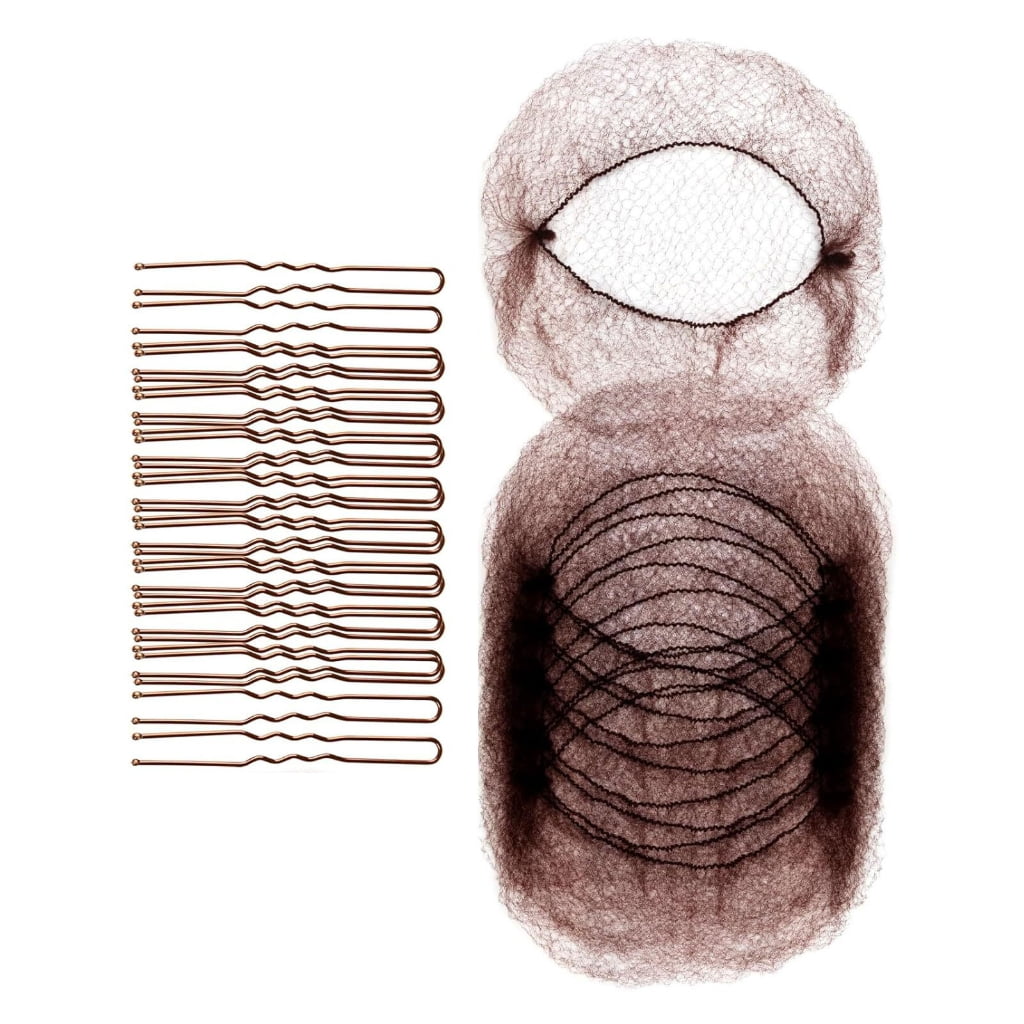 Osdhezcn 20Pcs 60cm Invisible Hair Net And 40Pcs U Pins For Ballet And ...