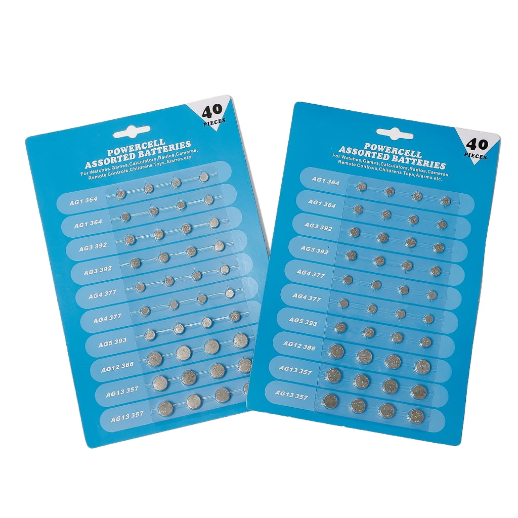 Osdhezcn 40PCS Button Cell Batteries Coin Cell Battery for Toy, Keys ...