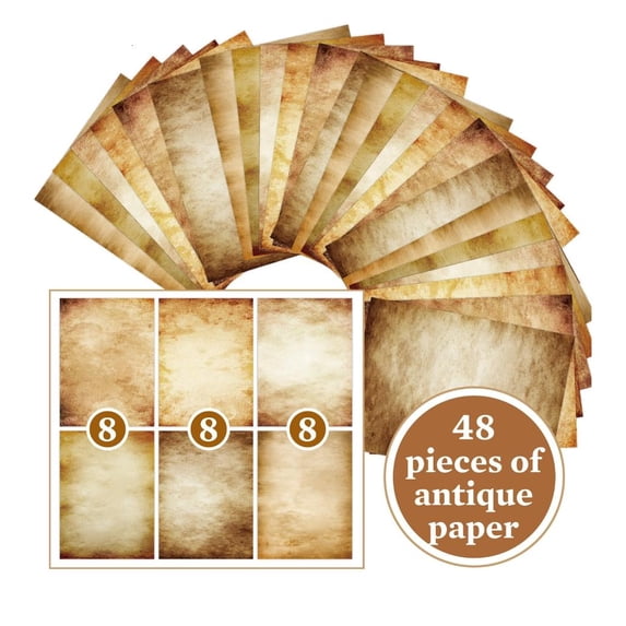 Osdhezcn 48 Sheets Retro Styles A4 Double Sided Printer Paper Printing ...