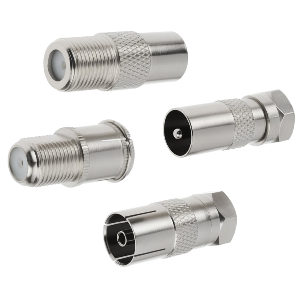 Osdhezcn 4Pcs RF Coax Aerials Adapters F Male To TV9.5 Female ...