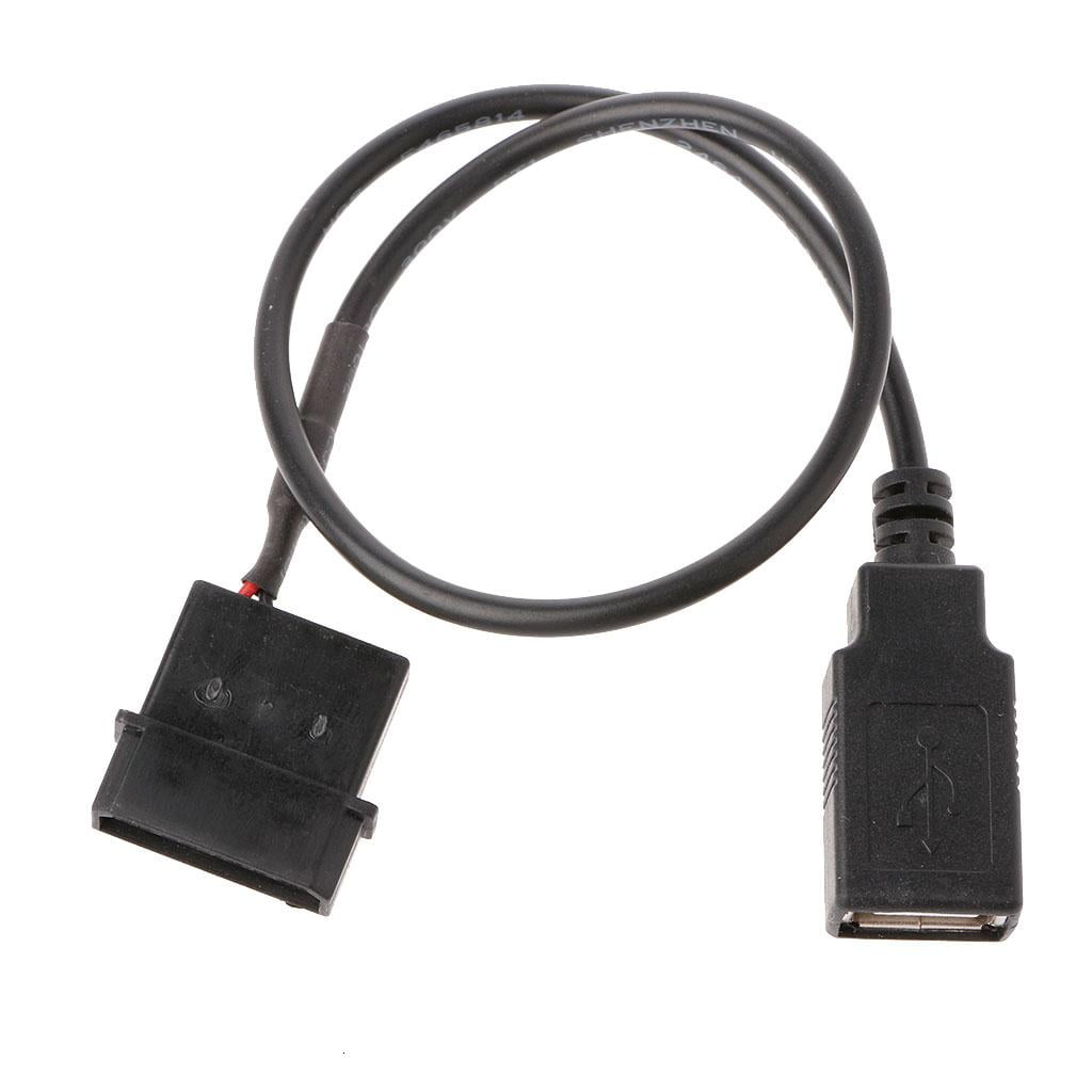 Osdhezcn 5V 2-Pin IDE To USB 2.0 Type A Female Power Adapter 30cm PC ...