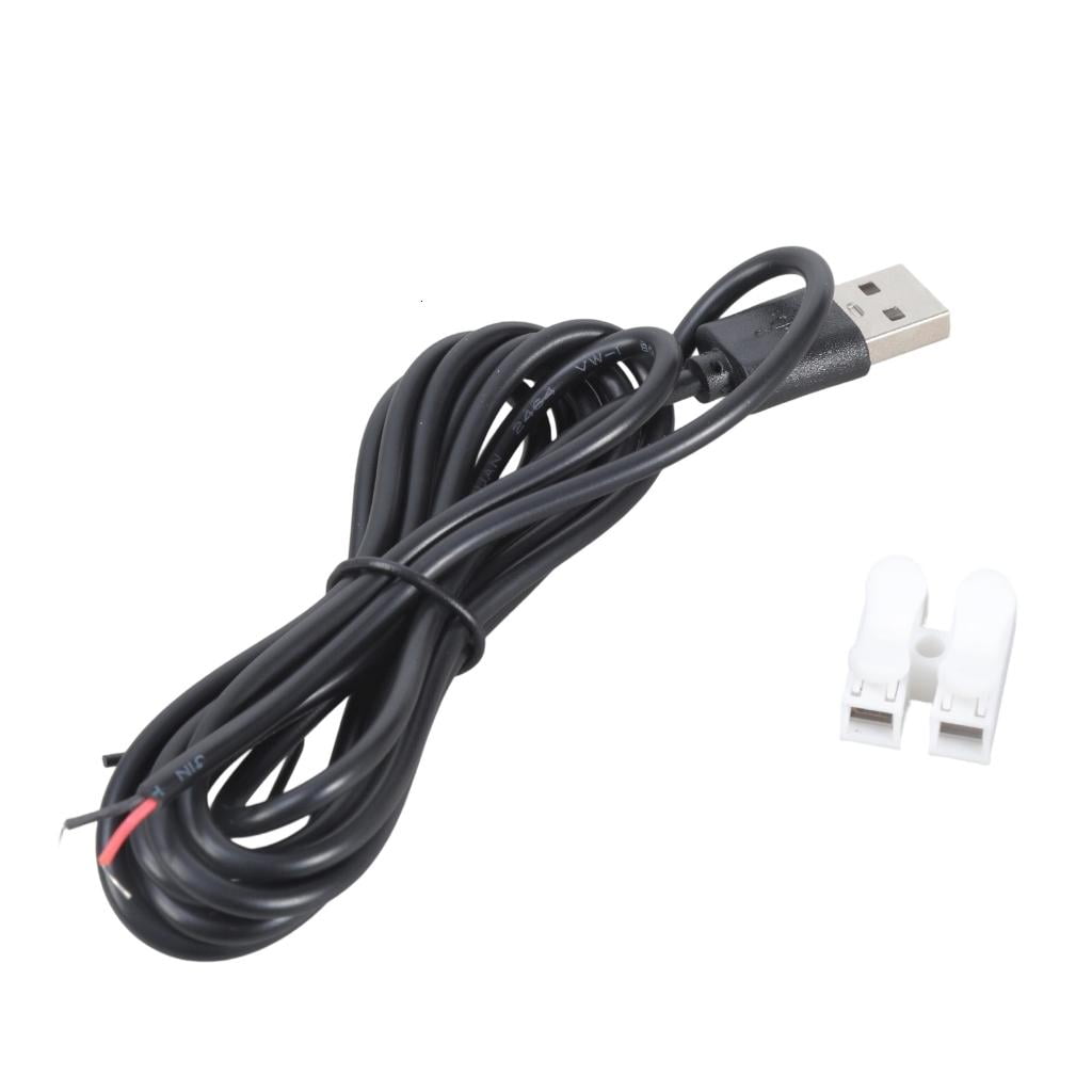 Osdhezcn 5V USB Charging Wire with Spring Clamp Connectors Cable for ...
