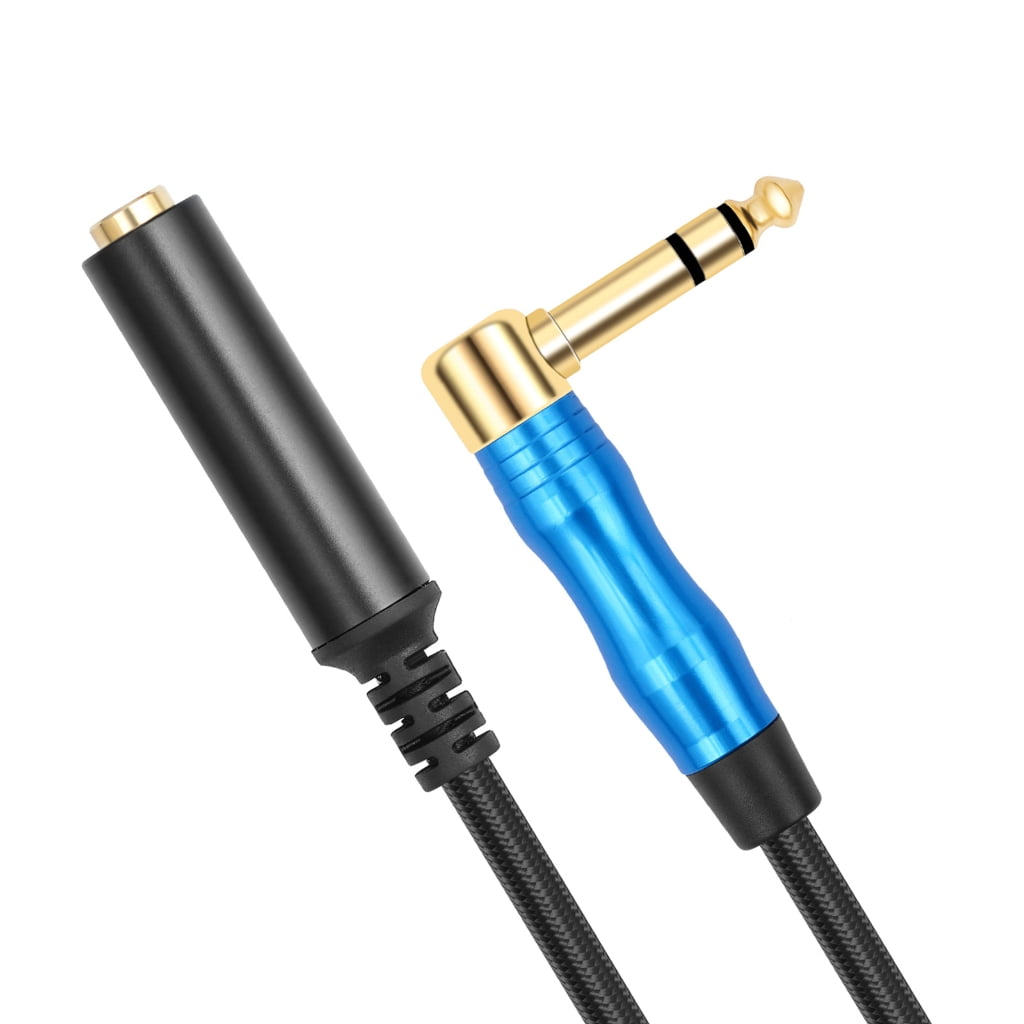Osdhezcn 6.35mm 1/4inch Male to 1/4 Female Stereo Headphone Guitar ...
