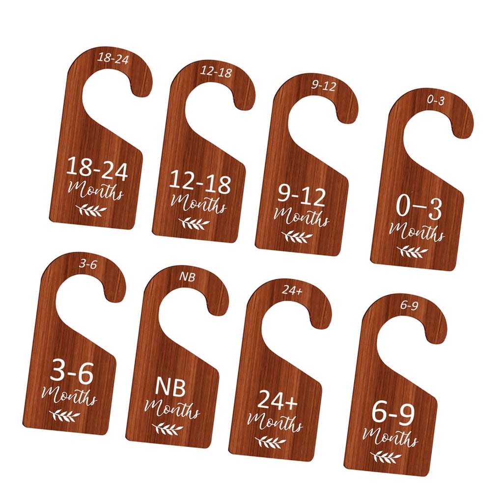 Osdhezcn 8Pcs Wooden Baby Closet Hanger Dividers for Organizing Nursery ...