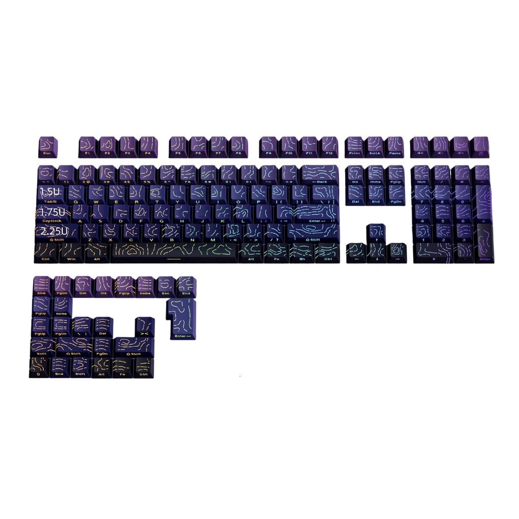 Osdhezcn 97-Key PBT Side Engraved Keycaps Set Sublimation OEM Height ...