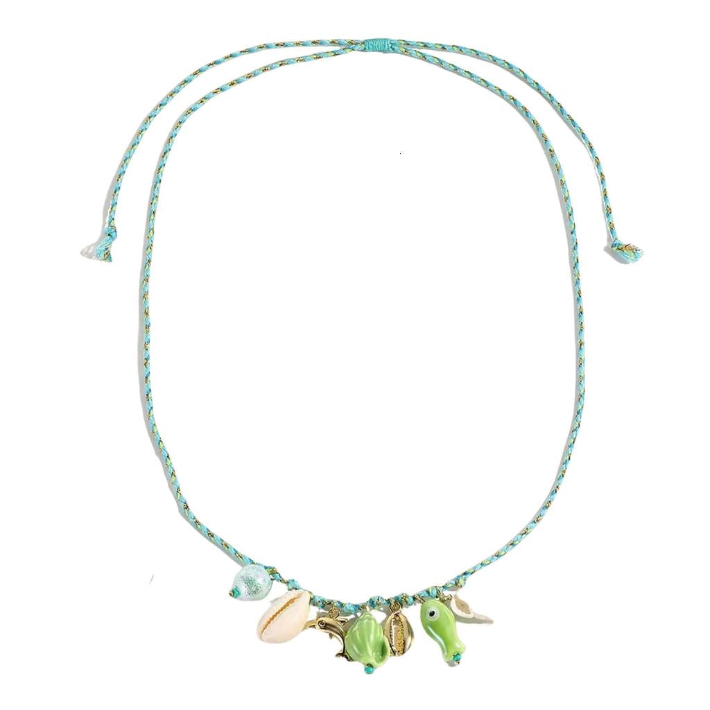 Osdhezcn Adjustable Beachy Necklace Featuring Starfish And Shells In ...