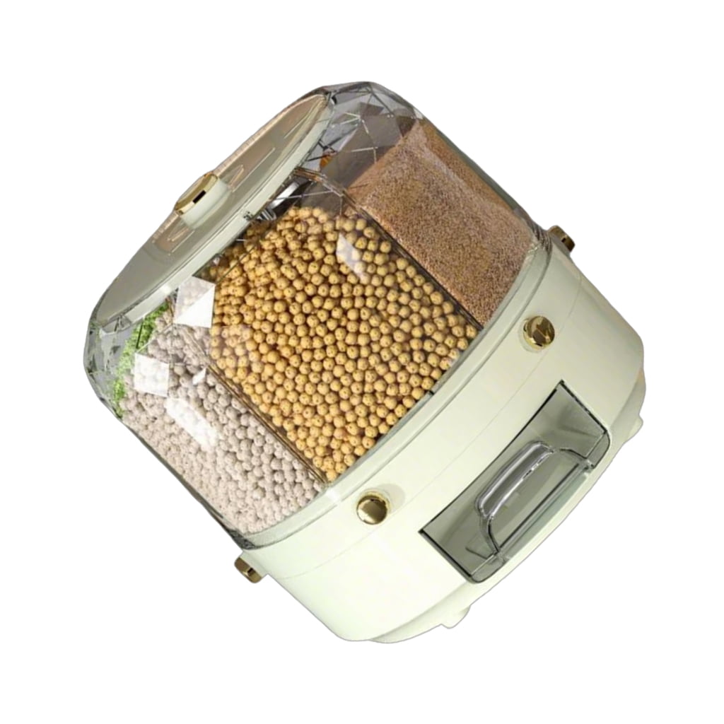 Osdhezcn Airtight 360 Degree Rotating Rice Dispenser Durable Rice Box ...