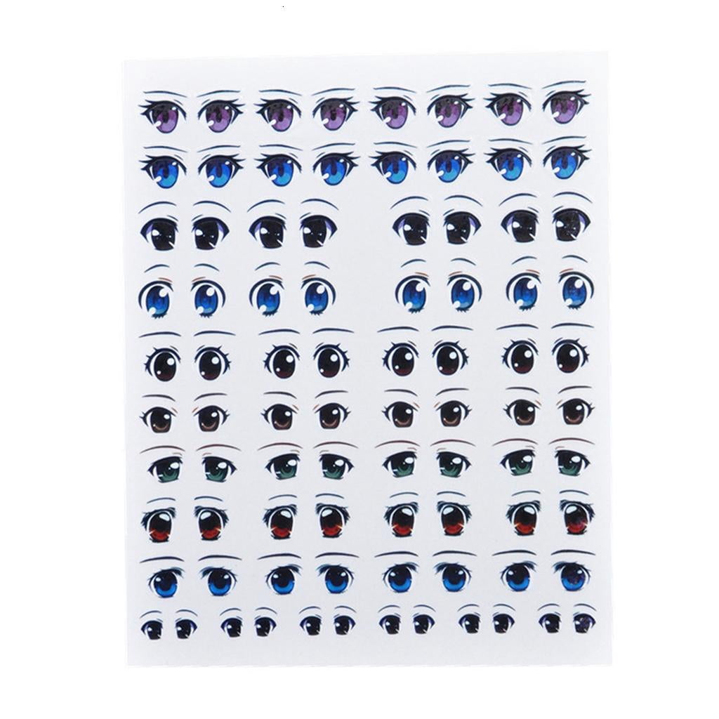 Osdhezcn Baby Face Mold Cartoon Fun Eyes Stickers Clay Anime Figurine ...