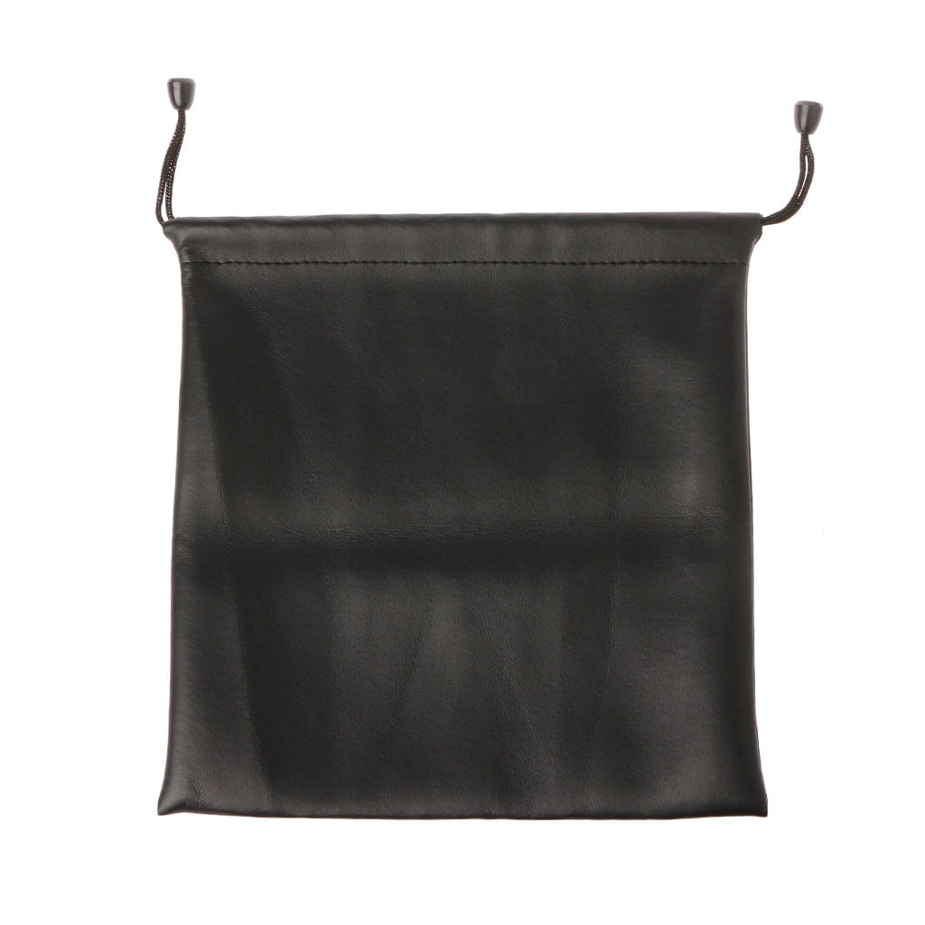 Osdhezcn Black Large Capacity Storage PU Headphones Bags Drawstring ...