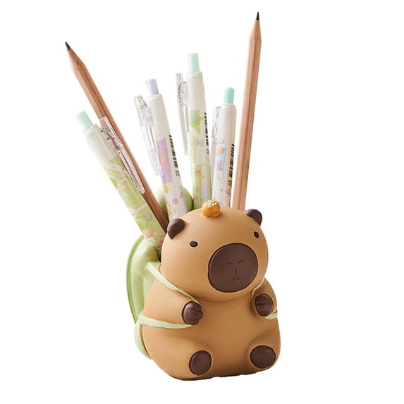 Osdhezcn Capybara Desk Organizer Resin Pencil Holder Cute Animal Pen ...