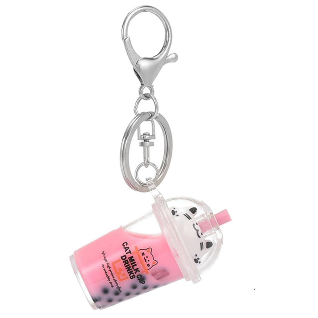 Osdhezcn Cat Bubble Pendant Acrylic Milk Tea Key Chain Handmade Keyring ...