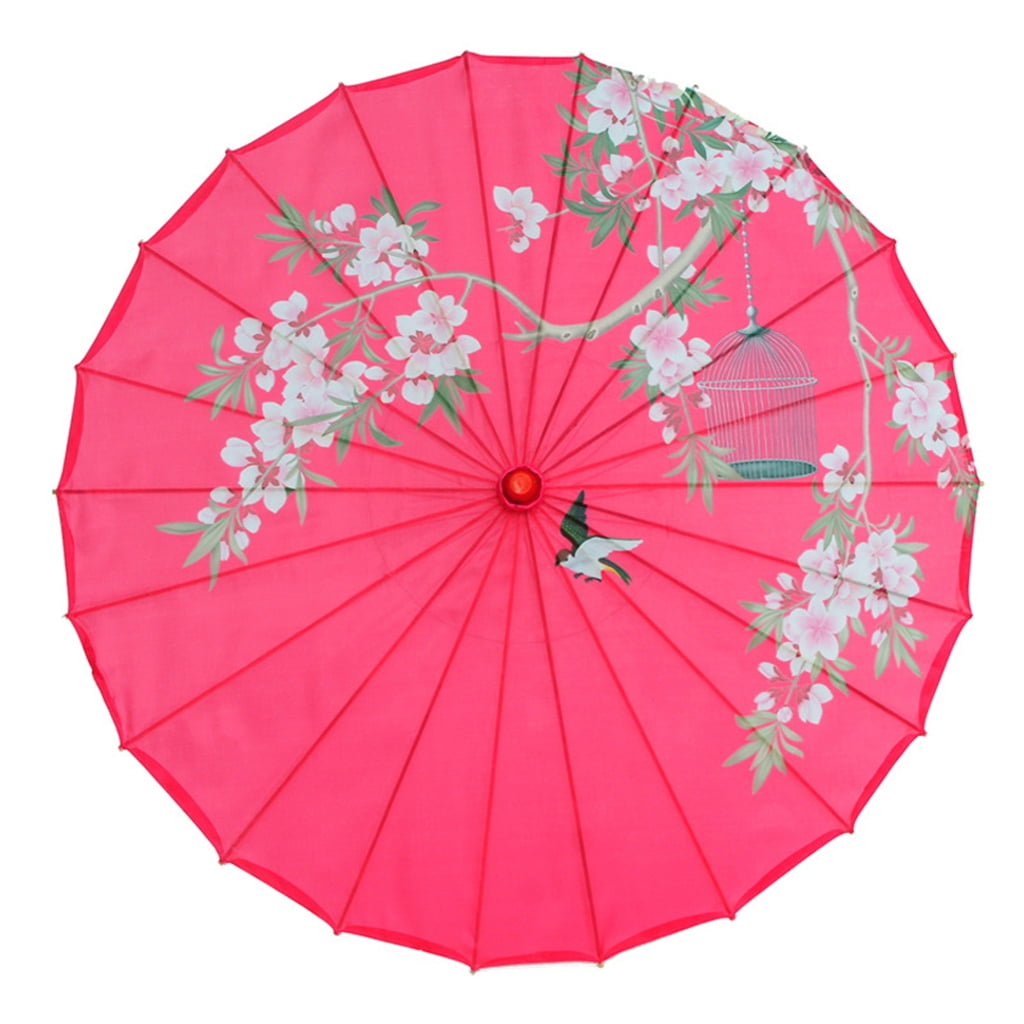 Osdhezcn Chinese Oiled Paper Parasols Bambooes Silk Umbrellas for Dance ...