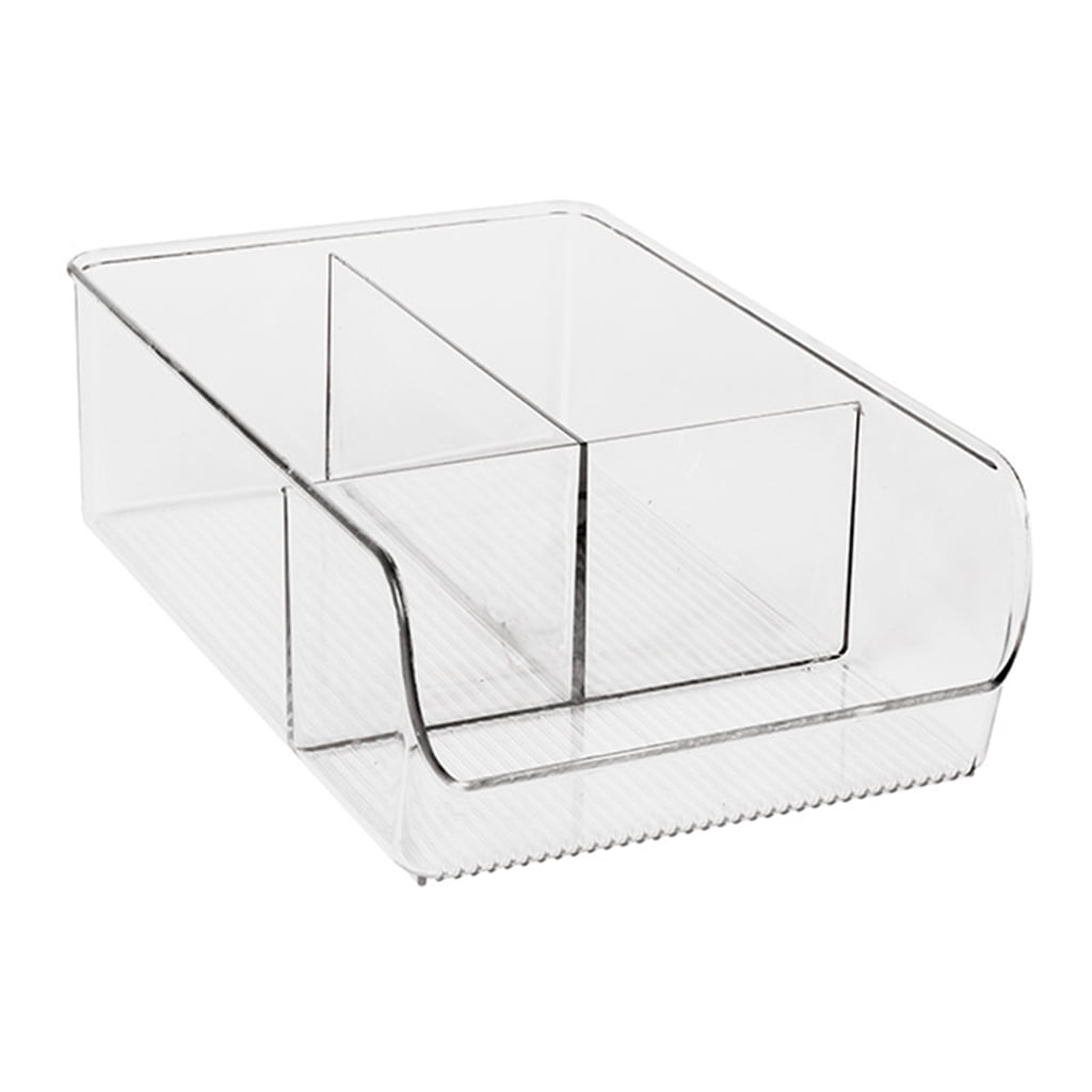 Osdhezcn Clear Organizer Bins with Removable Dividers for Snacks Bag ...