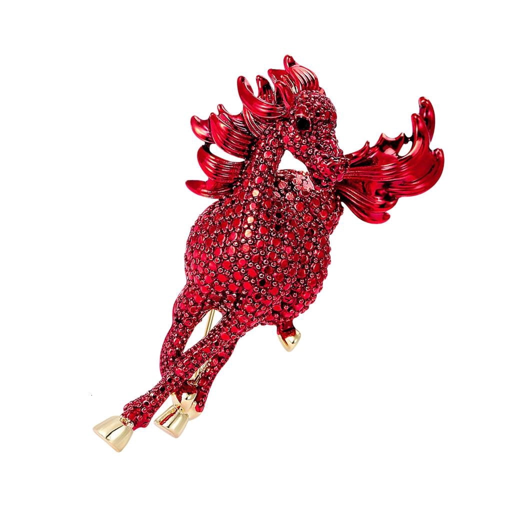 Osdhezcn Crystal Studded Horse Pin Premium Alloy Construction Secure ...