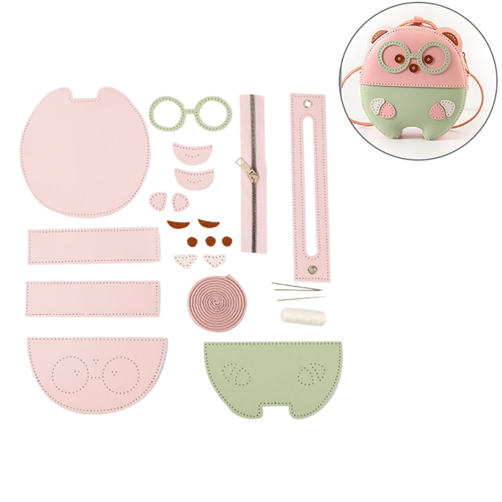 Osdhezcn DIY Bear Bag Kit for Women Lovely PU Shoulder Bag with Sewing ...