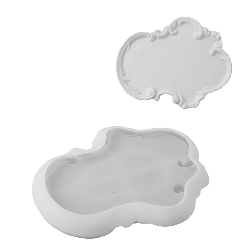 Osdhezcn DIY Crystal Droplet Gypsum Cement Mold Lace Relief Storage ...
