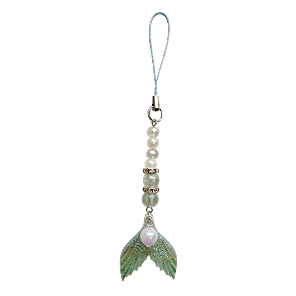 Osdhezcn Decorative Mermaids Tail Phone Strap with Stylish Pearls for ...