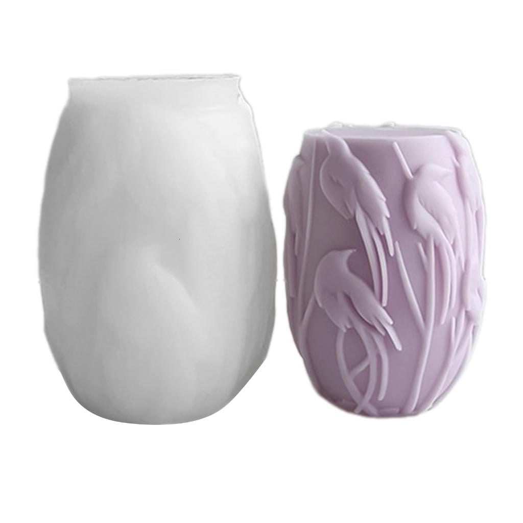 Osdhezcn Delicate Carving Column Shape Scented Candle and Plaster ...