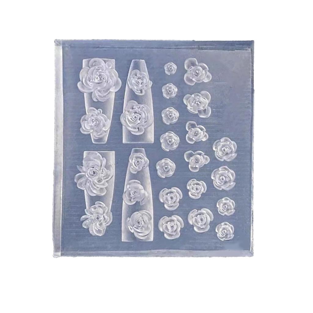Osdhezcn Delicate Nail Carving Molds Embellishments Silicon 3D Embossed ...