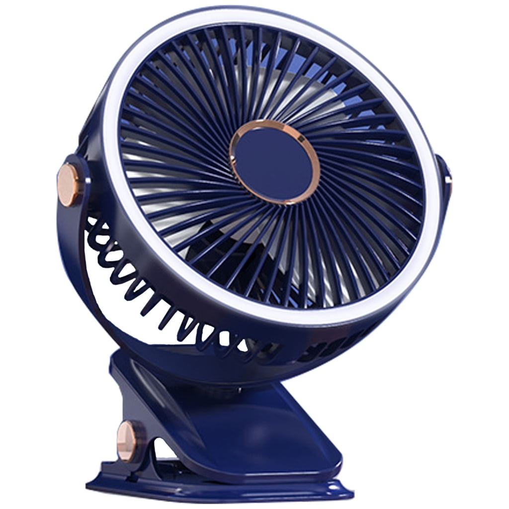 Osdhezcn Desktop Angle Adjustment Fan with Night Lamp Strong Clamp 3 ...