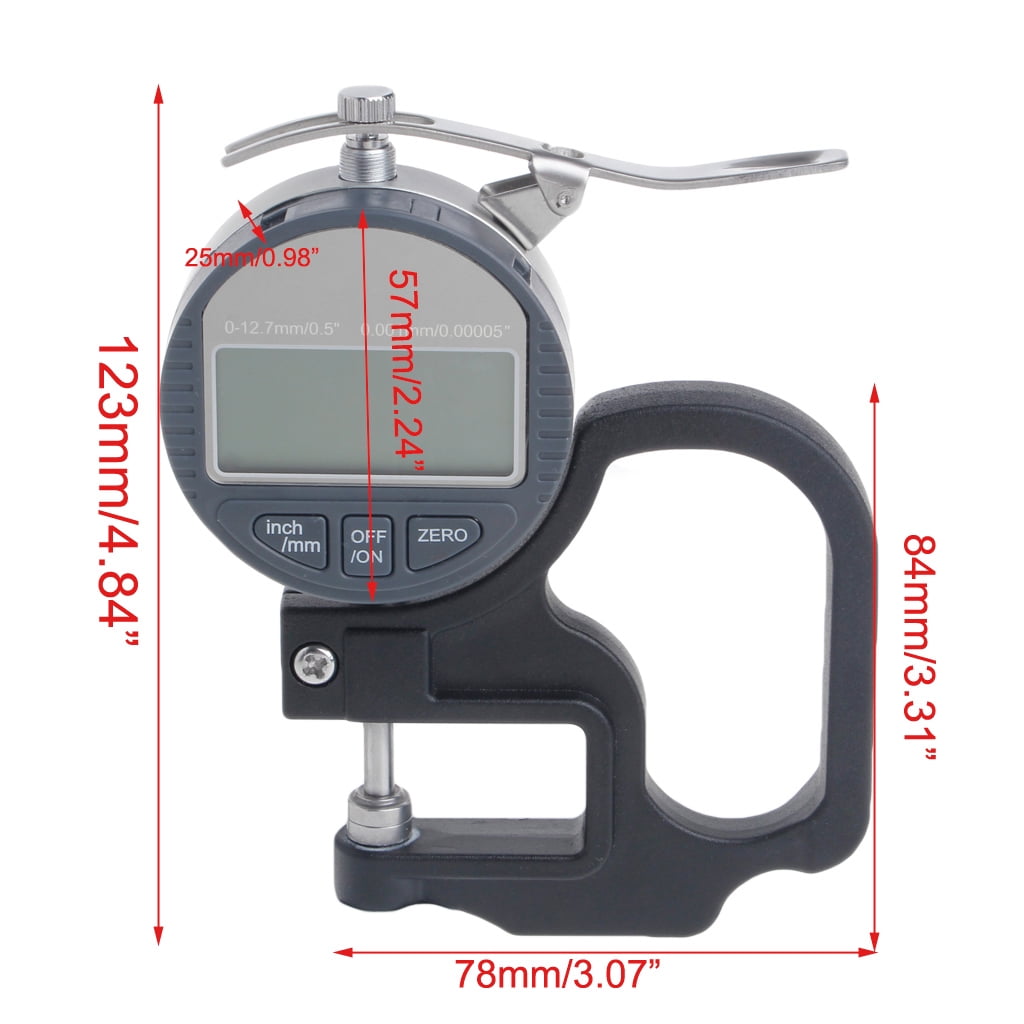 Osdhezcn Digital Micrometer 0.001 12.7mm Electronic Thickness Gauge ...