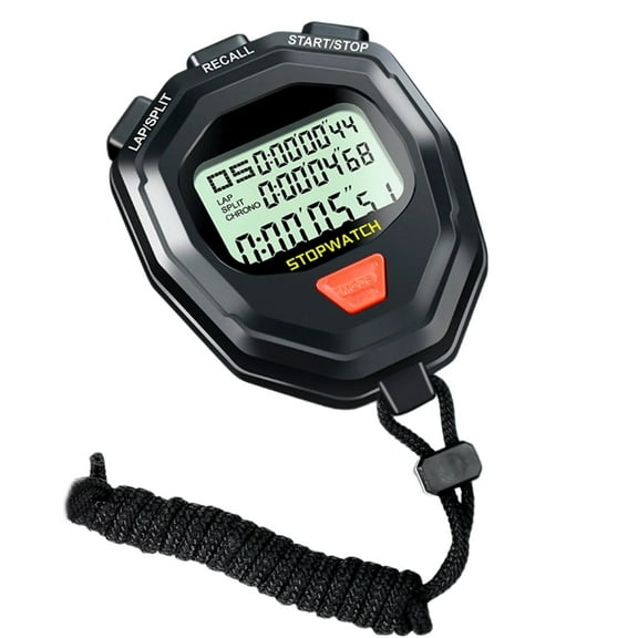 Kiplyki Stopwatch Stop Watch LCD Digital Professional Chronograph Timer ...