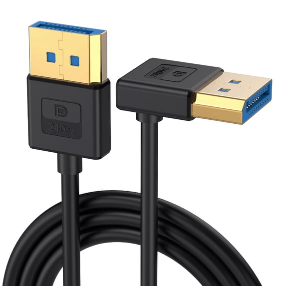 Osdhezcn DisplayPort Cable DP1.4 Angled Silicone Display Cord Enhances ...