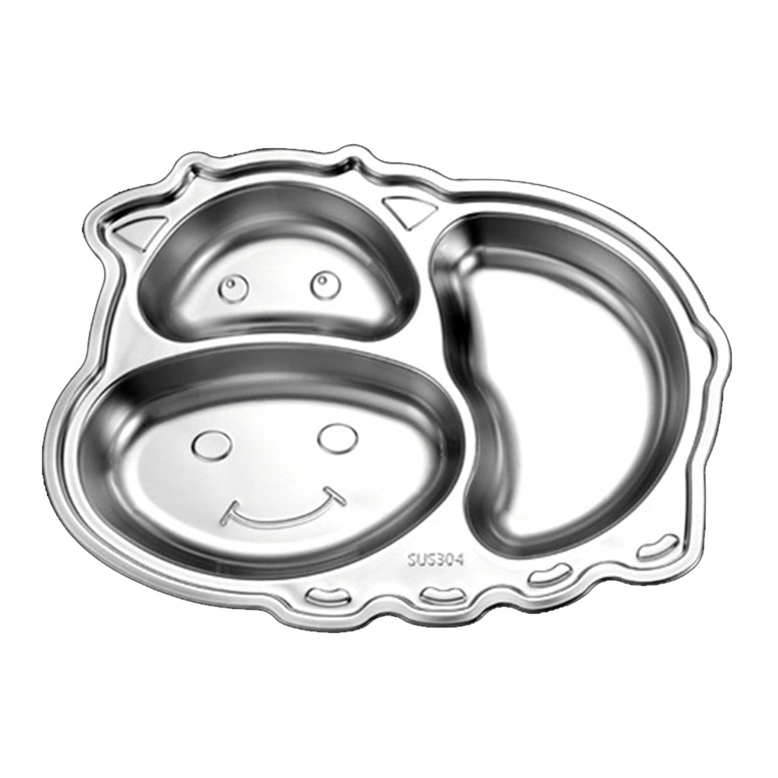 Osdhezcn Divided Section Stainless Steel Dinner Tray Food Snack Plate ...