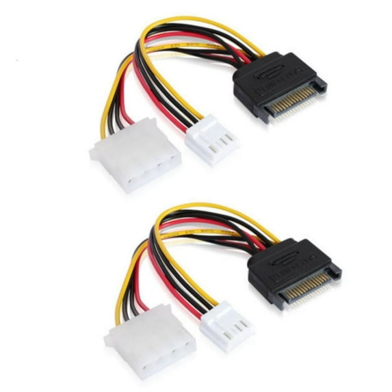 Osdhezcn Double Output SATAs Power Splitter Cable For IDE HDD Floppy ...