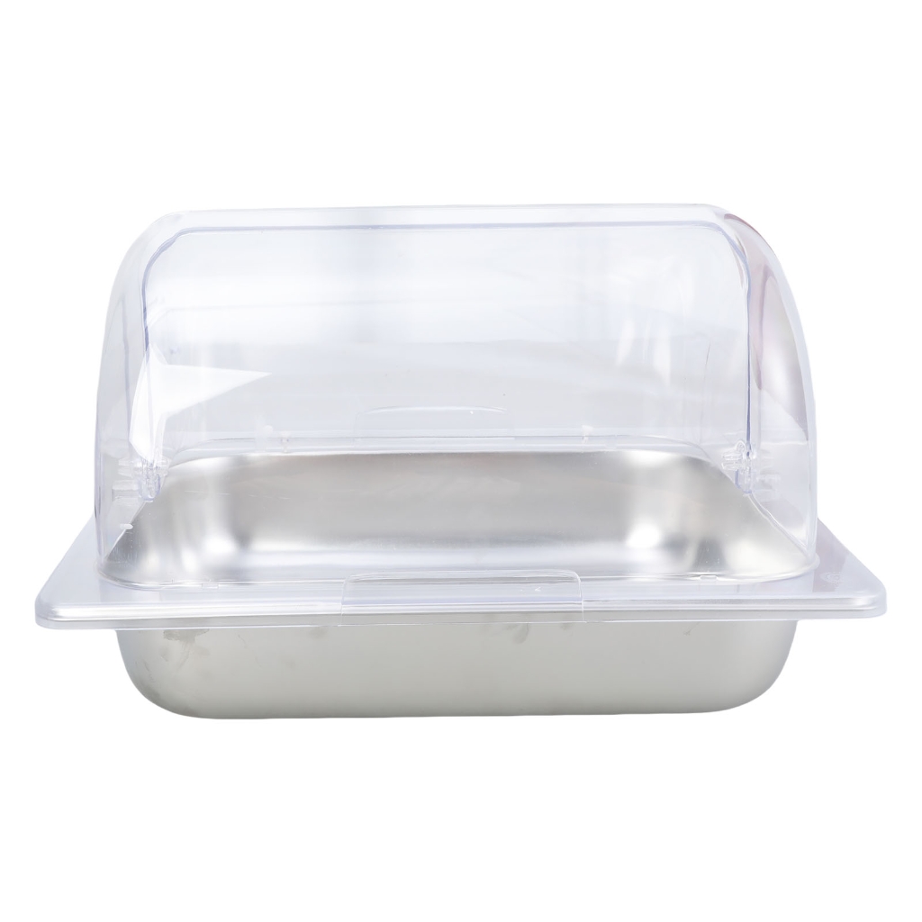 Osdhezcn Durable Stainless Steel Food Display Container Clear Roll Top ...