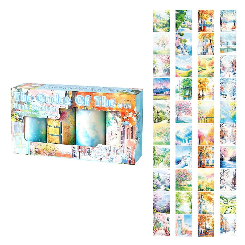 Osdhezcn Dynamic Four Periods Decorated Paper Tape Set For Craft ...
