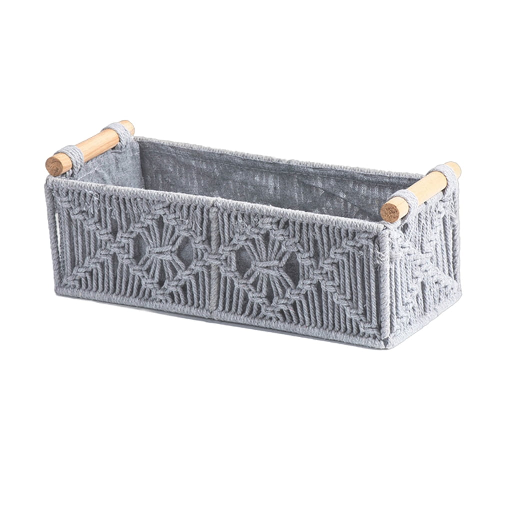 Osdhezcn Elegant Cotton Rope Storage Baskets Desk Organizers Accessory ...