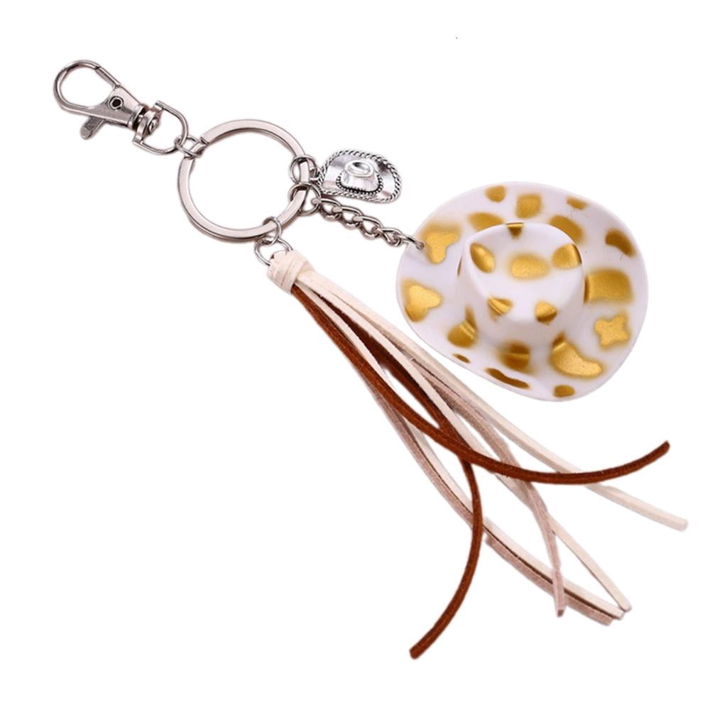 Osdhezcn Elegant Keychain Pendant Western Cowboy Hat Shape Key Rings ...